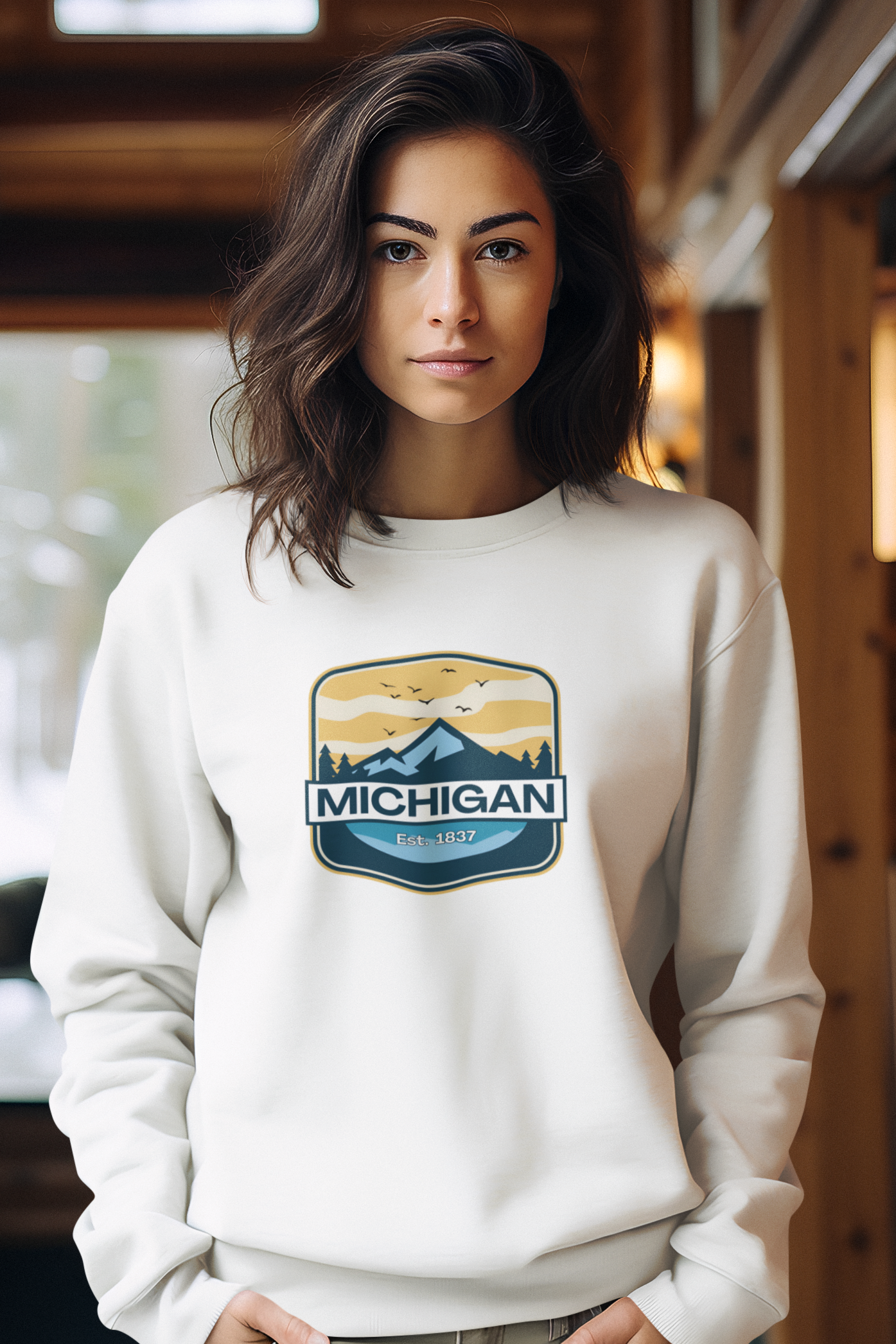 Michigan Adventure Est. 1837 Badge Sweatshirt
